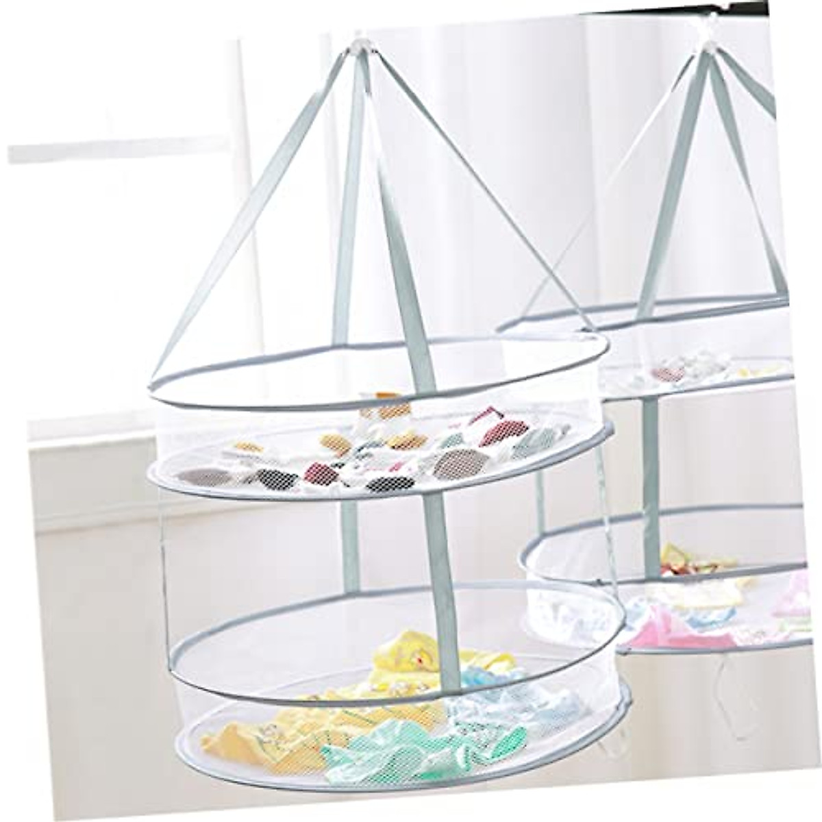 Cabilock 2pcs Foldable Laundry Rack Collapsible Laundry Drying Rack Collapsible Drying Rack for Clothes Foldable Clothes Drying Rack Mesh Clothes Hanging Dryer Sweater Drying Rack Household