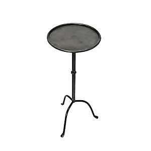 Creative Co-Op Metal Martini Accent Table, Black