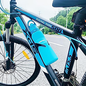 CAMPWOLF Collapsible Water Bottle,Reusable Leakproof Silicone Foldable Water Bottles for Travel Sports Gym Camping Hiking, BPA Free, 22 oz (BLUE)