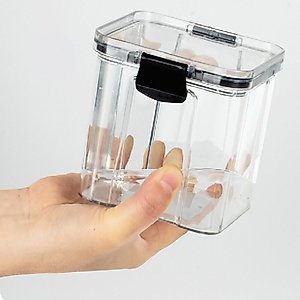 Airtight plastic container with lids to organize your kitchen - food storage container for freshness and convenience, Medium,3-Cups.