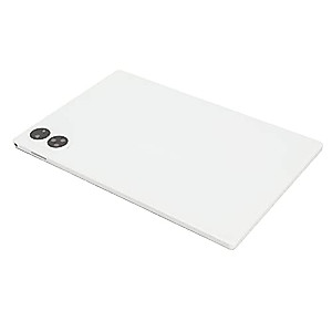 ANGGREK 10.1in HD Tablet, 8GB RAM, 128GB ROM, Dual SIM Dual Standby, 5G WiFi, 12, White (US Plug)