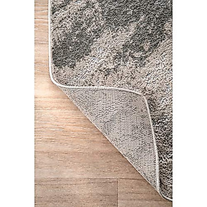 nuLOOM Cyn Abstract Runner Rug, 2' 8" x 8', Silver