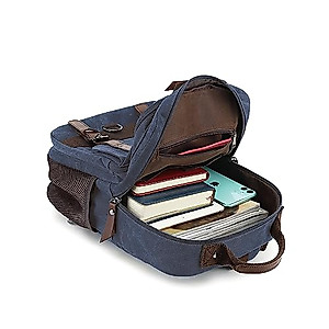 Vintage Canvas Crossbody Bag, Laptop Crossbody Bag, Men's Crossbody Bag, Lightweight Canvas Single Shoulder Bag, Travel Crossbody Bag, Casual Travel, Cycling Darkblue