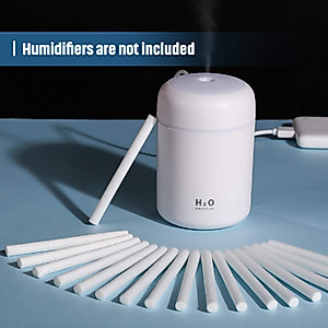 30 Pieces Car Diffuser Sponges Refill Sticks Humidifier Filter Replacement Wick Humidifier Sticks Filter Diffuser Absorbent Filter Sticks for Car Office Bedroom USB Powered Humidifier Aroma