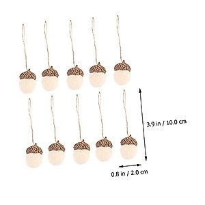 OFFSCH 10pcs Felt Acorn Bunches para Mesa De Felt Acorn Ornaments Christmas Decor Fall Pom Pom Garland Festival Style Pendants Xmas Pine Cones Decors Festival Pendants