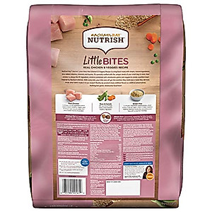 Rachael Ray Nutrish Little Bites Dry Dog Food, Chicken & Veggies Recipe for Small Breeds, 14 Pounds