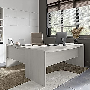 Bush Business Furniture Echo Bow Front L Shaped Desk, 72W, Gray Sand