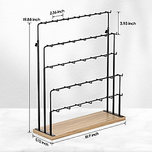 ORLESS Jewelry Display for Vendors, Earring Display Stand for Selling, Necklace Display Stands Earring Cards for Selling Bracelets, Jewelry Towers (35 Hooks)