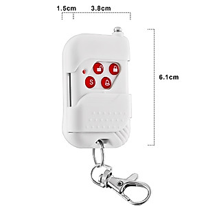 KERUI Wireless Remote Control Working with KERUI Home Alarm System White 433 mHZ