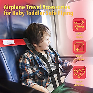 Airplane Harness for Kids, Kids Safety Belt for Air Travel, Portable Toddler Safety Harnesses for Airplane, Travel Restraint Belt for Kids Safety and Portable on Flights