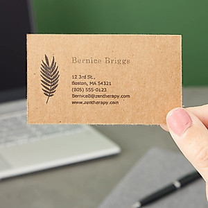 Juvale 1000 Piece Blank Printable Business Cards 3.5 x 2, Kraft Paper Perforated Cardstock for Inkjet and Laser Printers, 10 Cards Per Sheet (Brown)