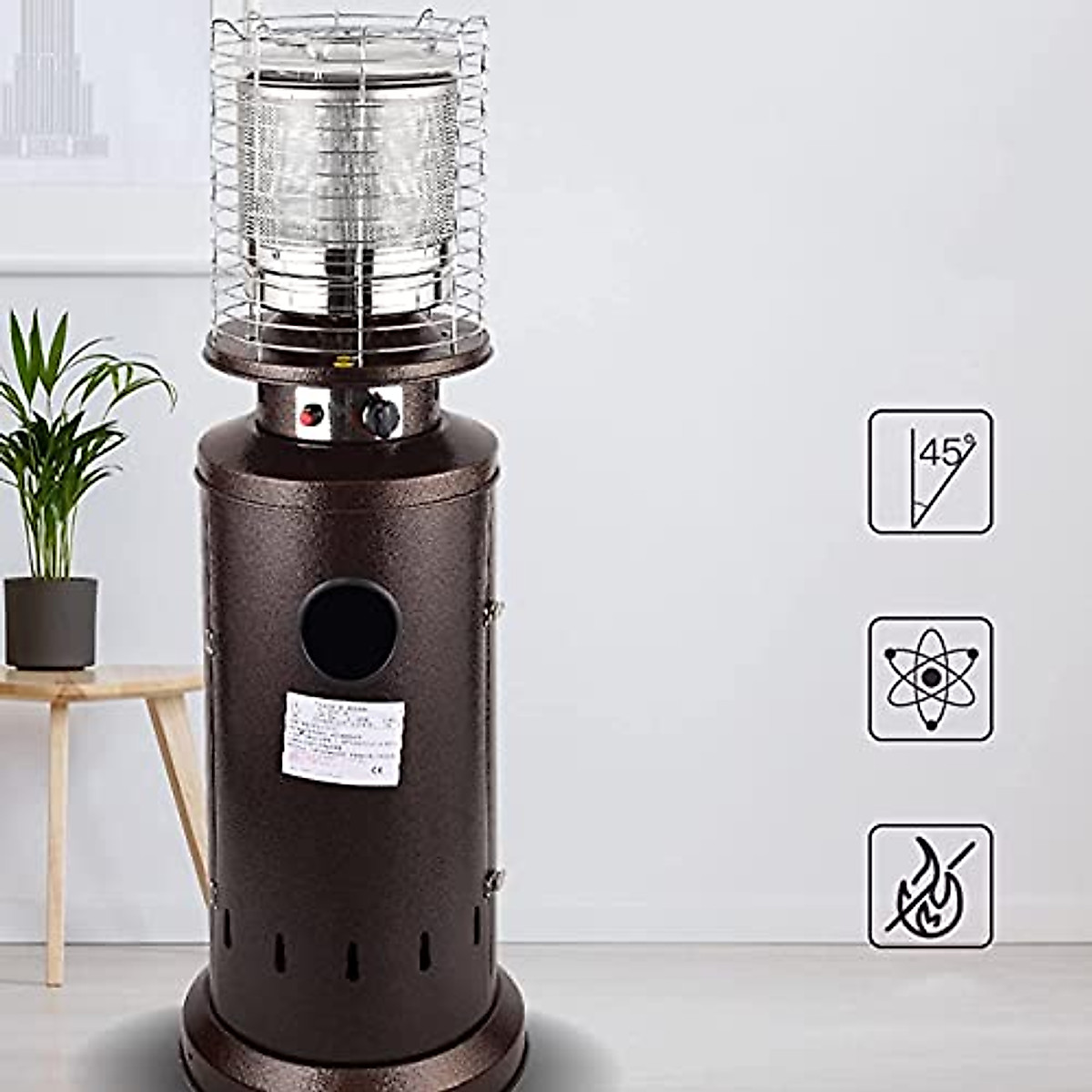 Haieshop Outdoor Patio Heater Outdoor Infrared Heater 48000 BTU Propane Patio Heater Outdoor Standing Heater with Auto Shut Off & Tip-Over Protection, for Garden Wedding Dinner Party 820