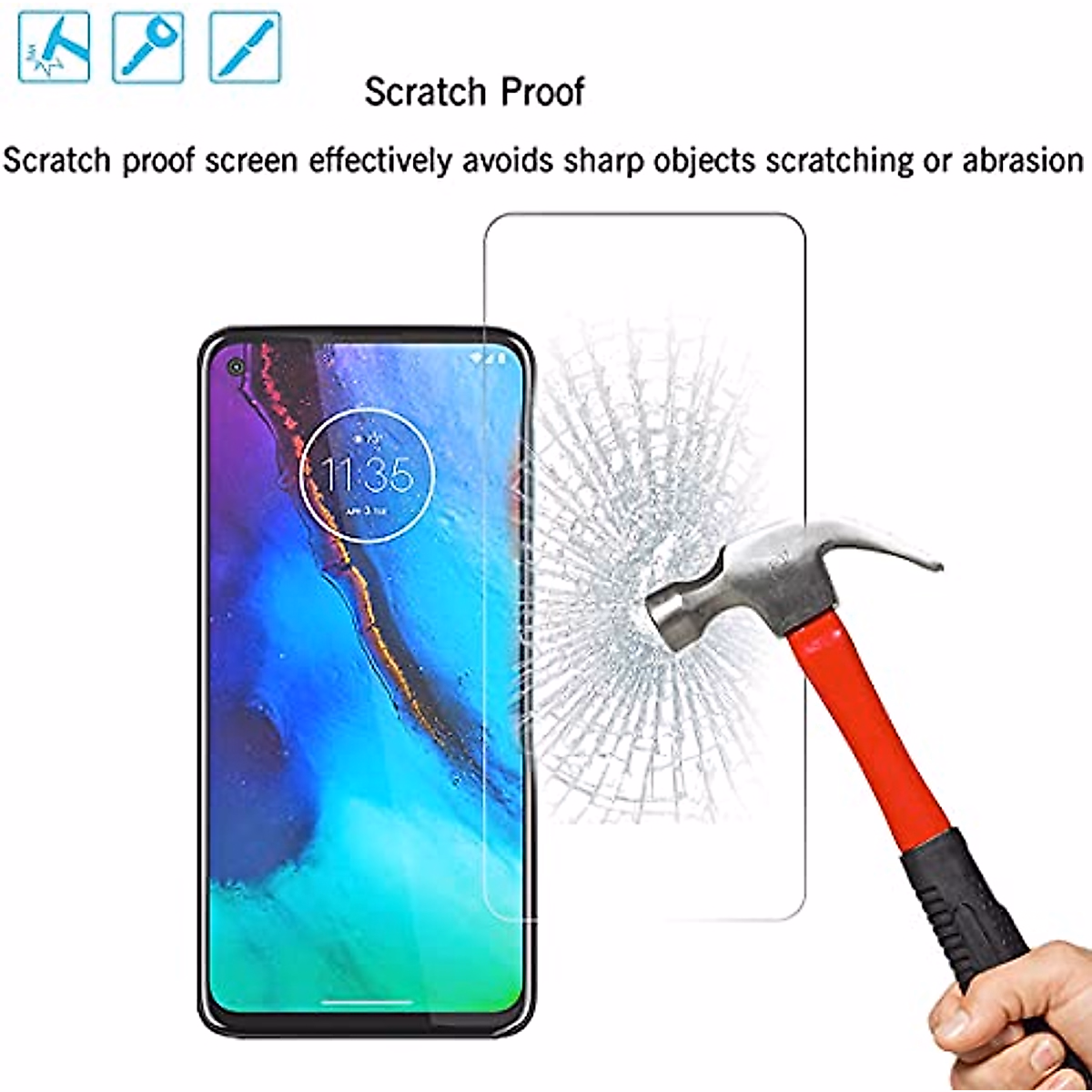 Futanwei Compatible with BLU C5 Max Case & Screen Protectors | BLU C5 Max Case with Ring Grip Finger Holder Stand | [3 Pack] BLU C5 Max Tempered Glass Screen Protectors | Slim Matte Black TPU Case