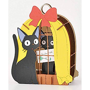 ensky Kiki's Delivery Service Jiji in Cage Paper Theater (PT-085) - Official Studio Ghibli Merchandise