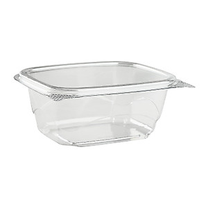 Karat PET Hinged Deli Containers with Lids - Perfect for Pasta Salads, Fruit, Deli Sides, and Home Meal Prep - Clear Plastic Food Containers, Take Out Containers (16oz)