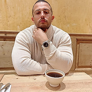 PORADAY Classic Aviator Glasses Clear Lens Metal Frame Eyewear for Men Women (Gold Frame/Clear Lens)