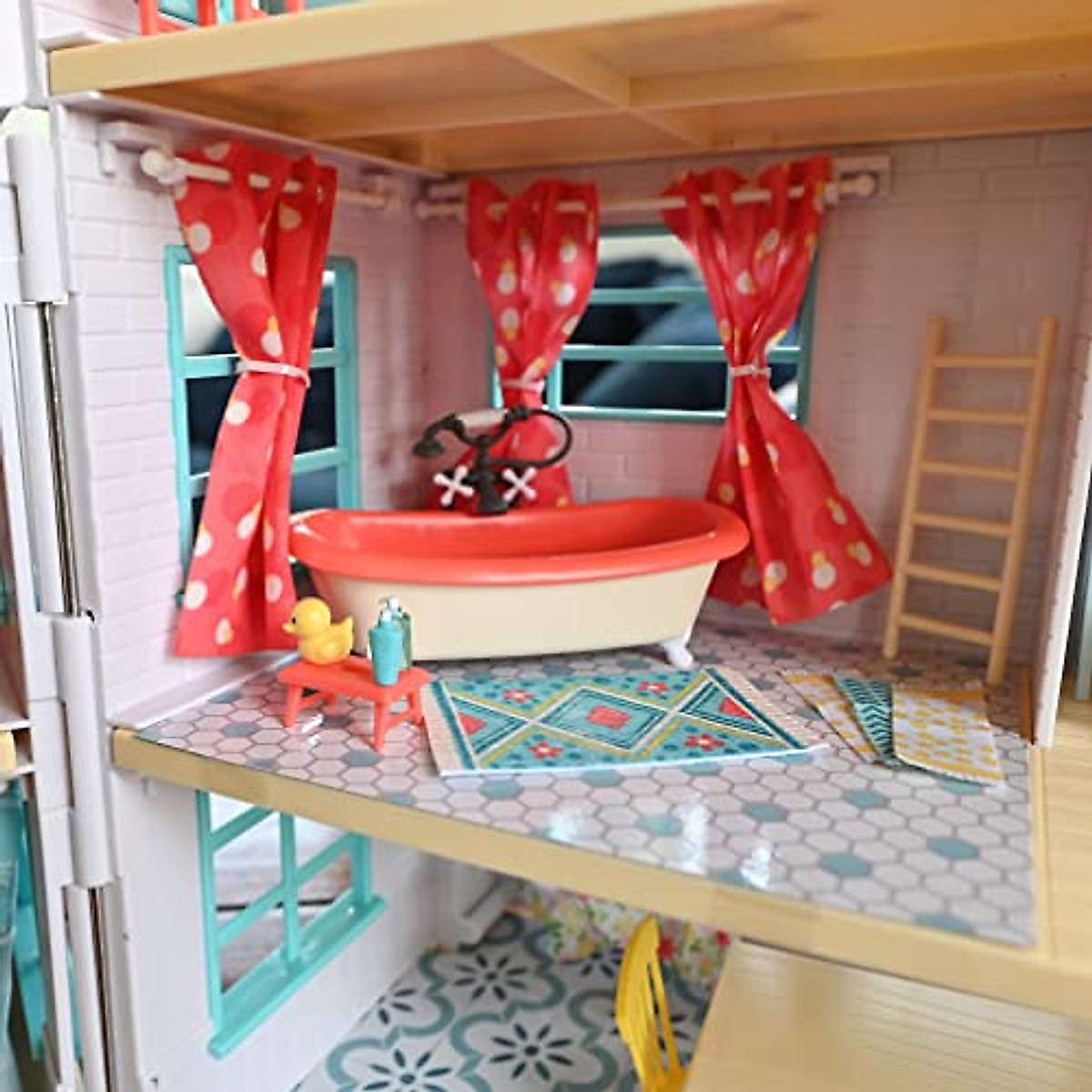 Sunny Days Entertainment Honey Bee Acres Bubbly Bee Bathroom Dollhouse Furniture, 30 Pieces