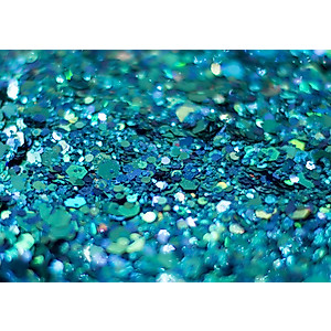 Mermaid Chunky Glitter ✮ Large 30g Jar KARIZMA Beauty ✮ Festival Glitter Cosmetic Face Body Hair Nails