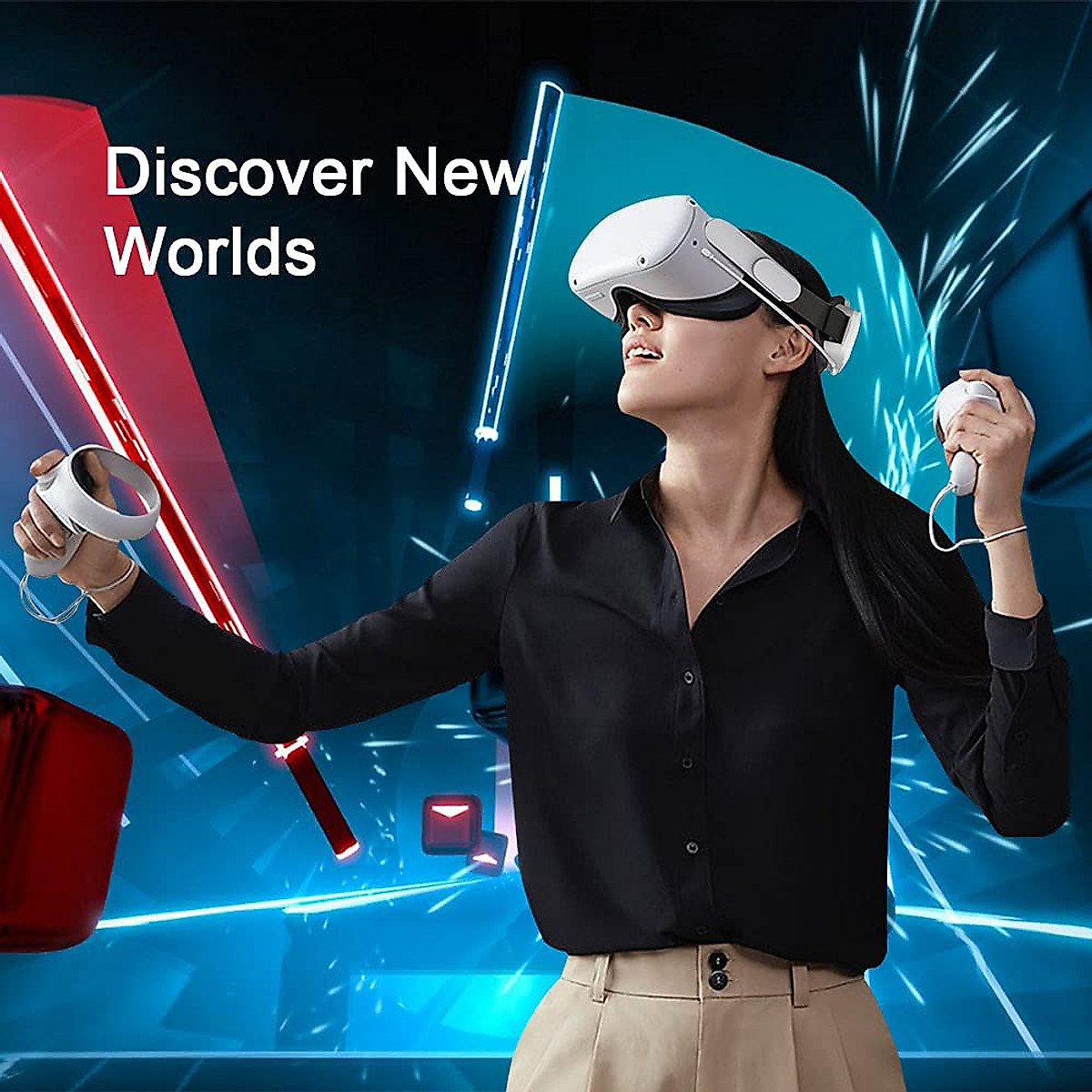 Meta Elite Strap with Battery,Power Bank for Accessories,5000mAh Extend 3hrs Playtime,Fast Charging VR Power,Adjustable Head Strap for Enhanced Support and Comfort in VR