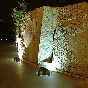 KMYX Powered Floor Lights Aluminum Outdoor Waterproof IP65 Ground Lights Stairs Steps Disk Lights Patio Fences Pathway Lights Garden Lawn Lamp Yard Lights