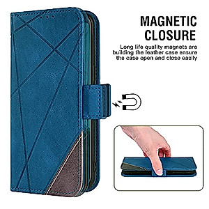Asuwish Compatible with LG V60 ThinQ V60ThinQ 5G G9 Thin Q Wallet Case and Tempered Glass Screen Protector Leather Flip Cover Card Holder Cell Accessories Phone Cases for LGV60 V 60 60ThinQ 60V Blue