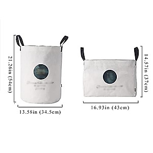 dxjsf Decorative Basket Collapsible Laundry Basktes Freestanding Laundry Hampers with Lid 16.93inch Large Drawstring Clothes Hamper Storage with Handle(Rectangle) Children's Toys Laundry Basket