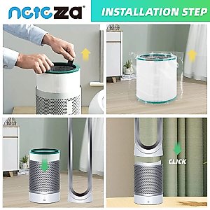 Netezza TP01 HEPA Filter for Dyson,Replacement Filter for Dyson Tower Purifier Pure Cool Link TP01, TP02, TP03, AM11, BP01 Tower Air Purifier, Compare to Part 968126-03,2 Pack