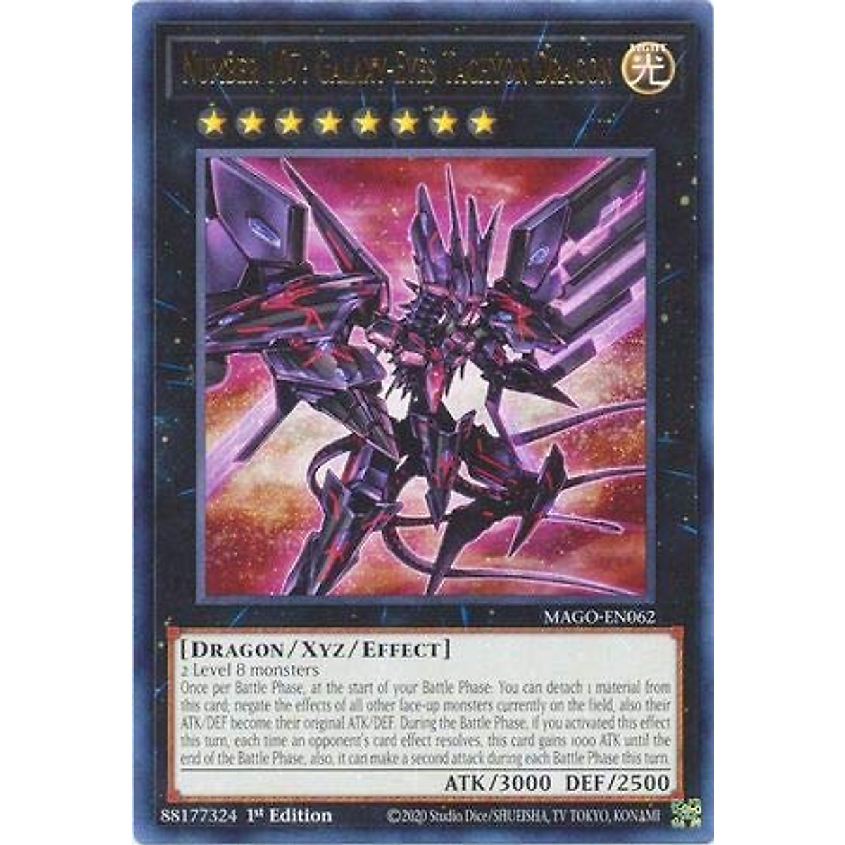 Number 107: Galaxy-Eyes Tachyon Dragon - MAGO-EN062 - Gold Rare - 1st Edition