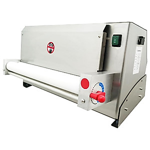 HQHAOTWU Commercial Pizza Dough Roller Sheeter, 19in Electric Pizza Dough Roller, 450W Stainless Steel Pastry Press Making Machine