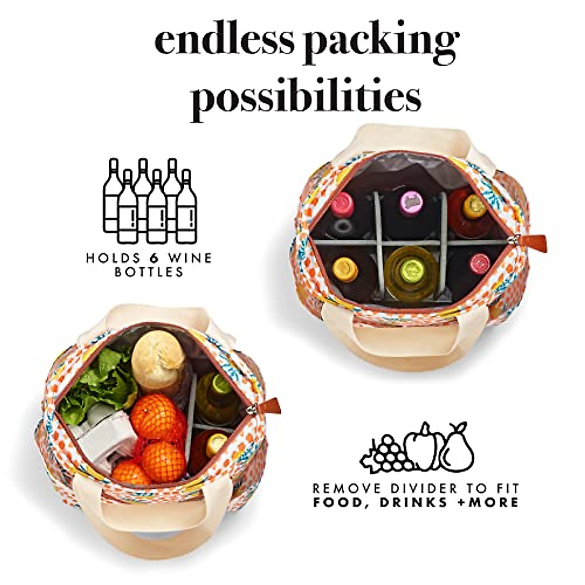 Fit + Fresh Soft Cooler Bag Insulated Leak Proof, Insulated Cooler Bag, Soft Cooler Bag, Cooler Tote Bag, Cooler Bags Insulated for Travel, Insulated Bag Cooler, Large Insulated Cooler Bag, Pineapple