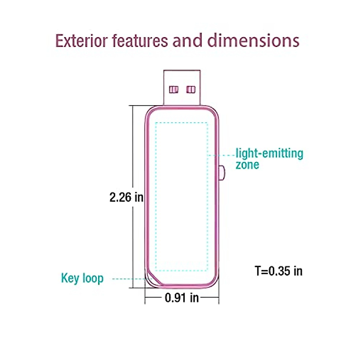 ROCFLH 256GB High-Speed and Light-Up USB 3.1 Flash Drive, Up to 400MB/s Read (USSFD880-L256G)