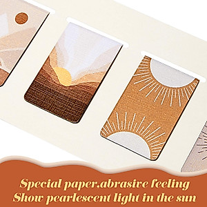 10 Pieces Magnetic Bookmarks Magnet Page Markers Assorted Inspirational Book Markers Set with Landscape for Presents Students Teachers Reading (Sunset Style,3.5 x 5.5 cm)