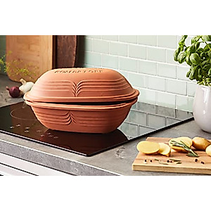 Römertopf Clay Roaster | Modern Look | Non-Stick Dutch Oven | Healthy Clay Pot Cooking | Clay Baker | Versatile Cooking Vessel - 3.2 qt (3 liters) For up to 4 People