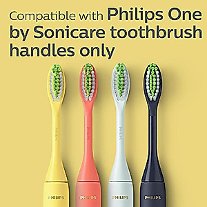 Philips One by Sonicare Battery Toothbrush, Mango, HY1100/02 + Philips One by Sonicare 2pk Brush Heads, Mango BH1022/02