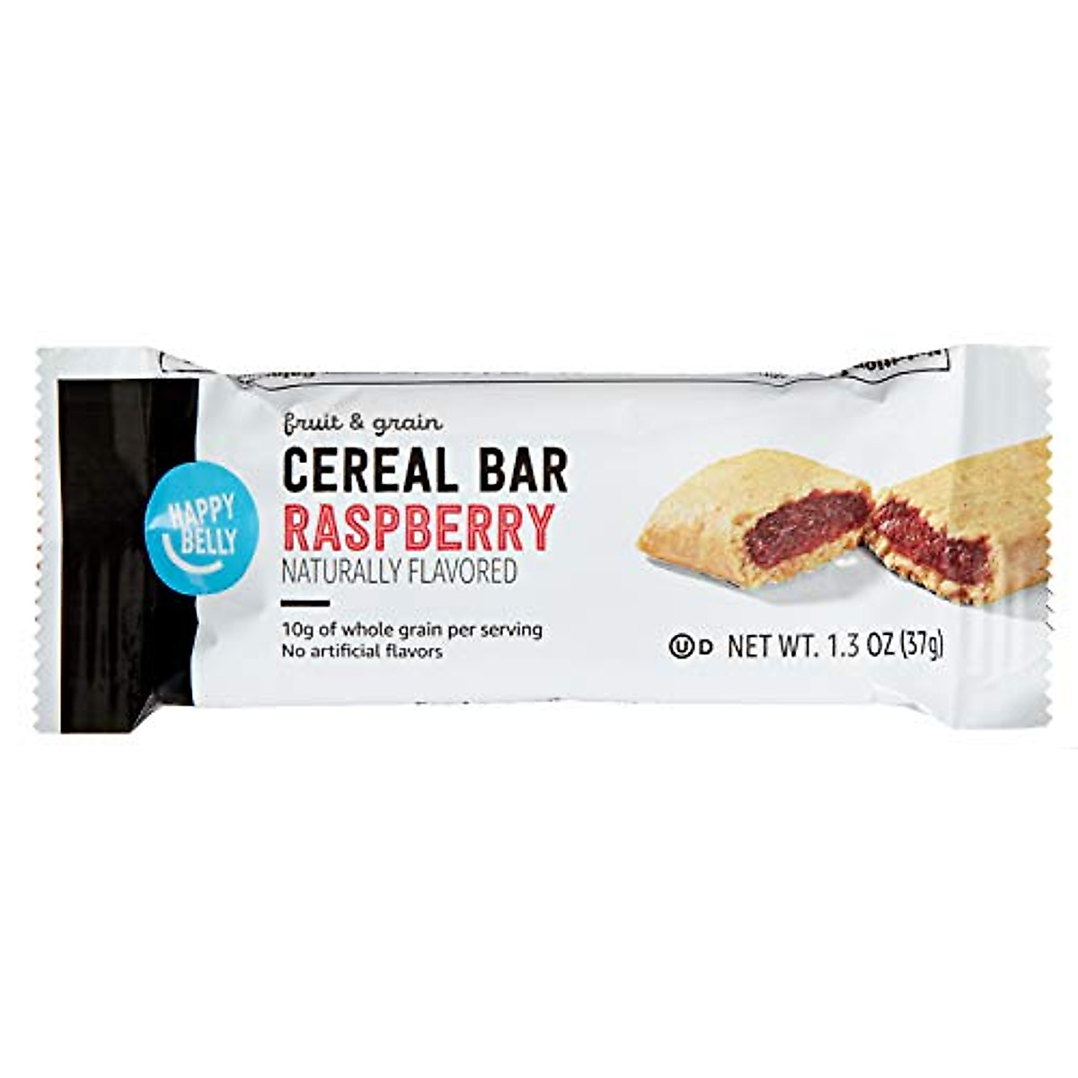 Amazon Brand - Happy Belly Fruit & Grain Cereal Bars, Raspberry, 8 Count