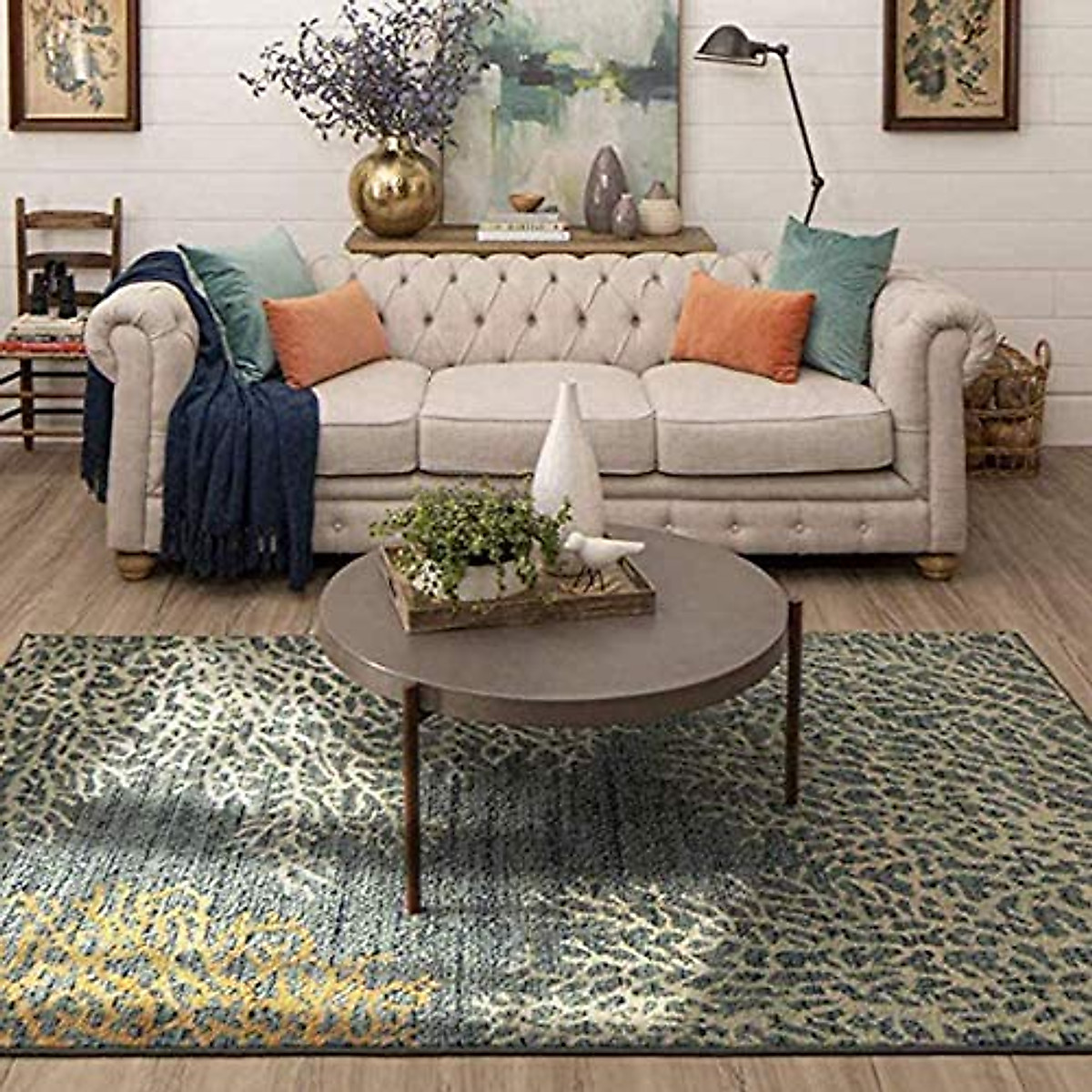 Mohawk Home Coral Reef Coastal Area Rug, 5'x8', Blue