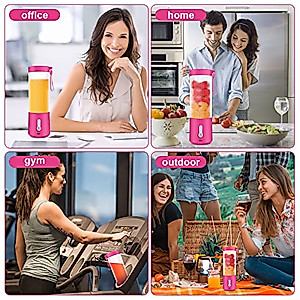 PIPIMOO Portable Blender Smoothie Maker - Usb Rechargeable Personal Mixer for Smoothie and Shakes Mini Blender with Six Blades| 4000mAh for Baby Food Travel Gym