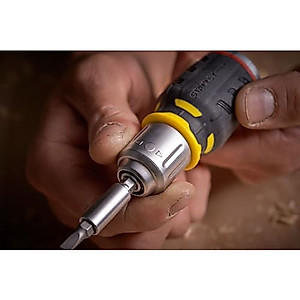 Stanley FMHT0-62688 Bit-Screwdriver with 6 Bits PH/PZ, Black/Yellow