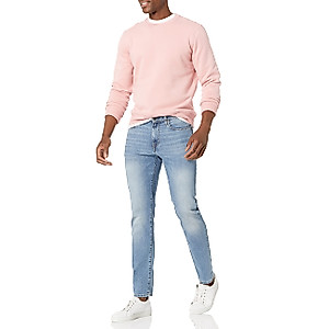 Amazon Essentials Men's Fleece Crewneck Sweatshirt (Available in Big & Tall), Pink, Large