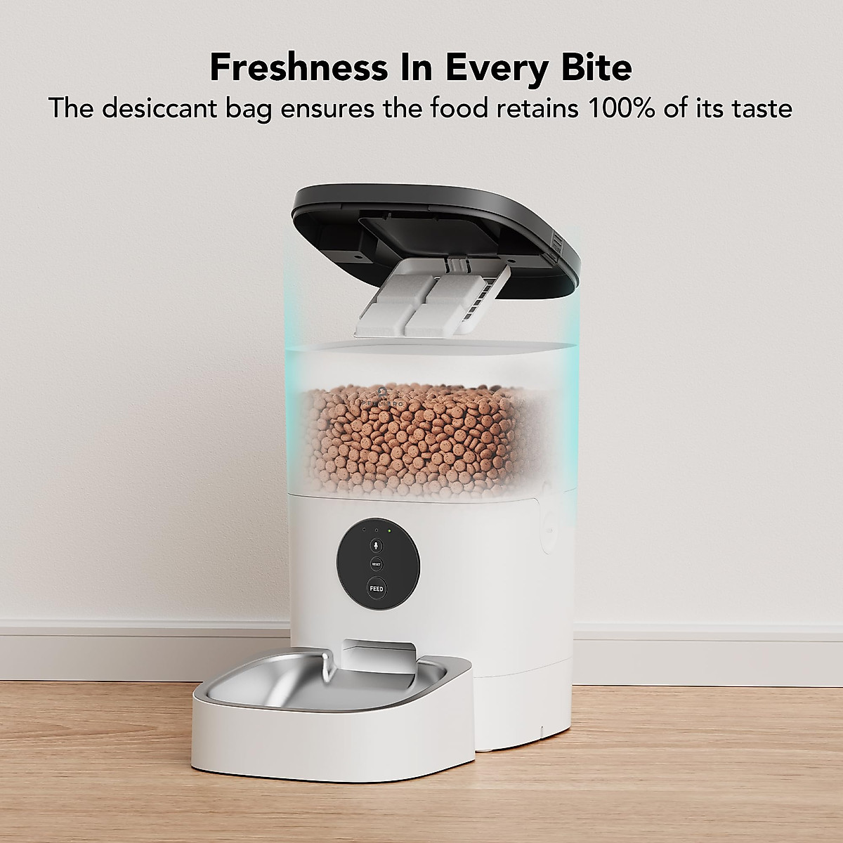 PETLIBRO Automatic Cat Feeders, Cat Food Dispenser with Customize Feeding Schedule, WiFi Timed Cat Feeder with Interactive Voice Recorder, Automatic Pet Feeder for Cat Dog 1-4 Meals Dry Food 4L