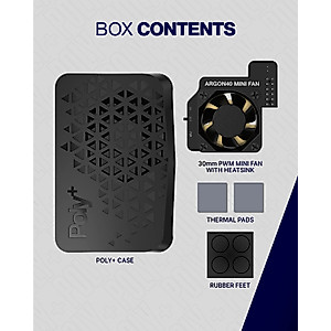 Argon Poly+ Case | Raspberry Pi 4 Plastic Case with PWM controllable Fan and Heatsink | Removable Top