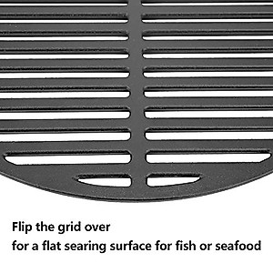 18 3/16" Grill Grate for Big Green Egg Grate, Large Egg, Vision Grill Parts B-11N1A1-Y2A, C4F1F1SB, VGKSS-CC2, 5-CR4C101 & Other 18" Kamado Grills, for Matte Cast Iron Big Green Egg Large Accessory