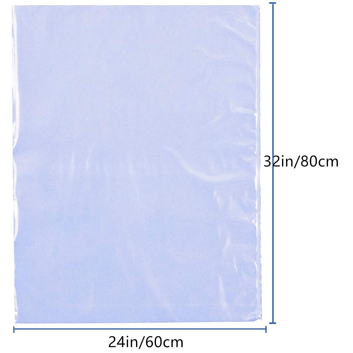 HappyBeeYo 100PCS Shrink Wrap Bags for Gift Baskets,24x32in 2 Mil Thick PVC Heat Shrink Bags Large Cellophane Wrap for Packaging,Gift Wrapping