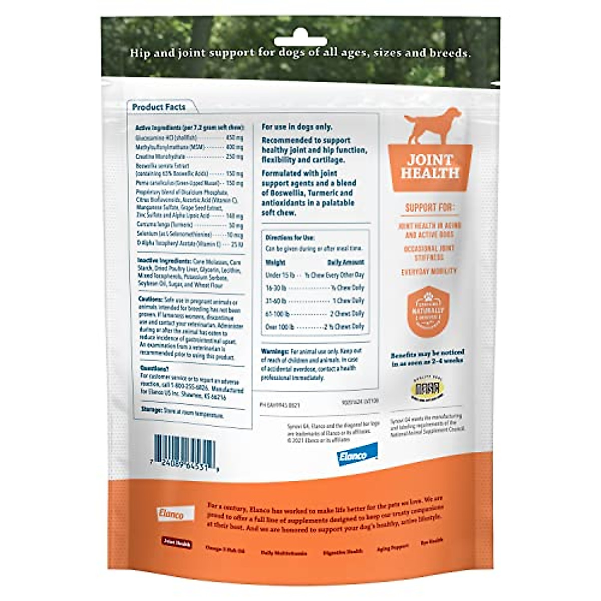 Synovi G4 Dog Joint Supplement Chews, 60-Count, for Dogs of All Ages, Sizes and Breeds