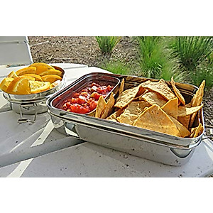 Lifestyle Block Stainless Steel Lunchbox - 7 Inch Rectangle with Nesting Mini Container - BPA Free