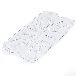 Carlisle FoodService Products Plastic Drain Shelf for 1/4 Size Food Pan Clear