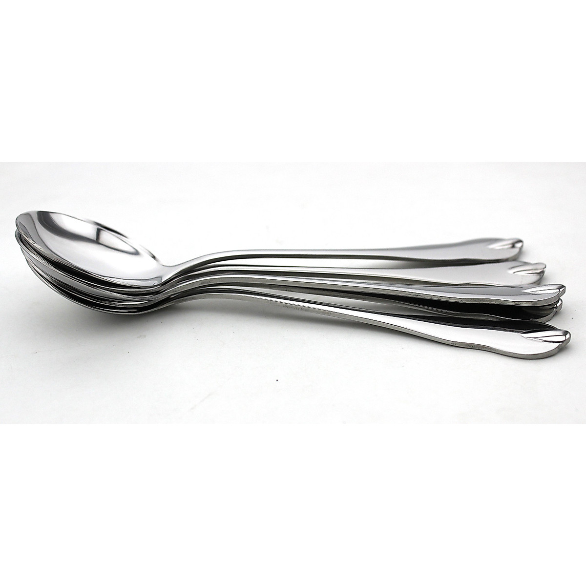 Large Soup Spoons, Large Stainless Steel Restaurant & Hotel Quality Round Soup Spoons, Set of 10