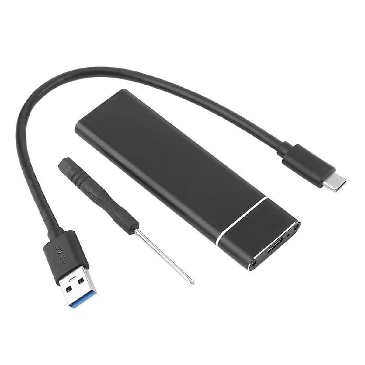 USB to M.2 NVMe SSD Enclosure Reader, USB 3.0 to NVMe PCI-E B-Key Solid State Drive External Adapter Support UASP Trim (Fits only NVMe SSDs)