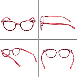 IVNUOYI 6 Pack Reading Glasses Blue Light Blocking Fashion Ladies Readers with Spring Hinges,Anti Glare UV Eyestrain,Computer Eyeglasses for Women 2.0