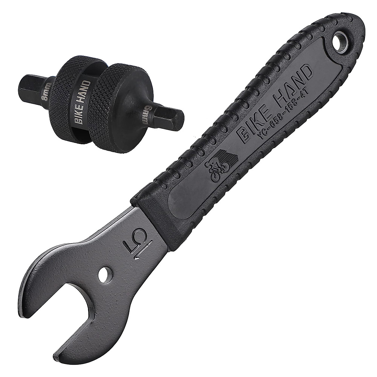 Bikehand Bike Bicycle Pedal Install Remover Tool Kit – Pedal Cone Wrench Spanner 15mm + Hex Pedal Driver Double-ended Allen Key 6mm & 8mm